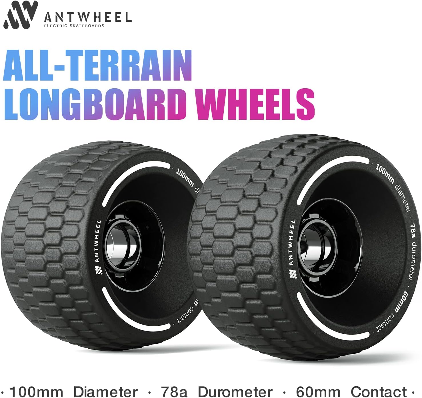 All-Terrain Longboard Wheels 100mm Electric Skateboard Wheels 78A high ...